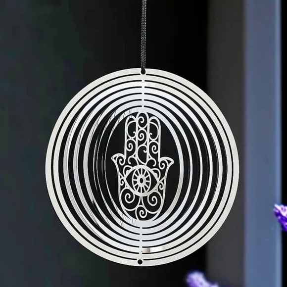 Boutique | Accents | Hamsa Hand Garden Wind Spinner Suncatcher Outdoor ...
